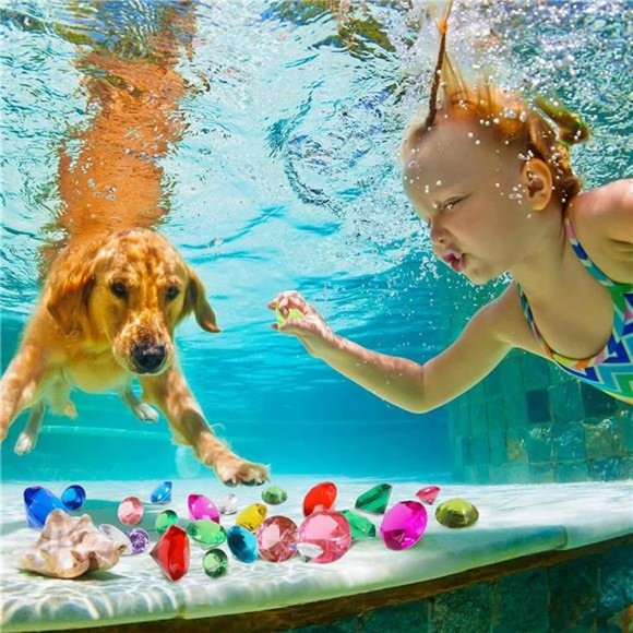 Toys | 24 Pieces Diving Gem Pool Toys Colorful Summer Swimming Gem ...